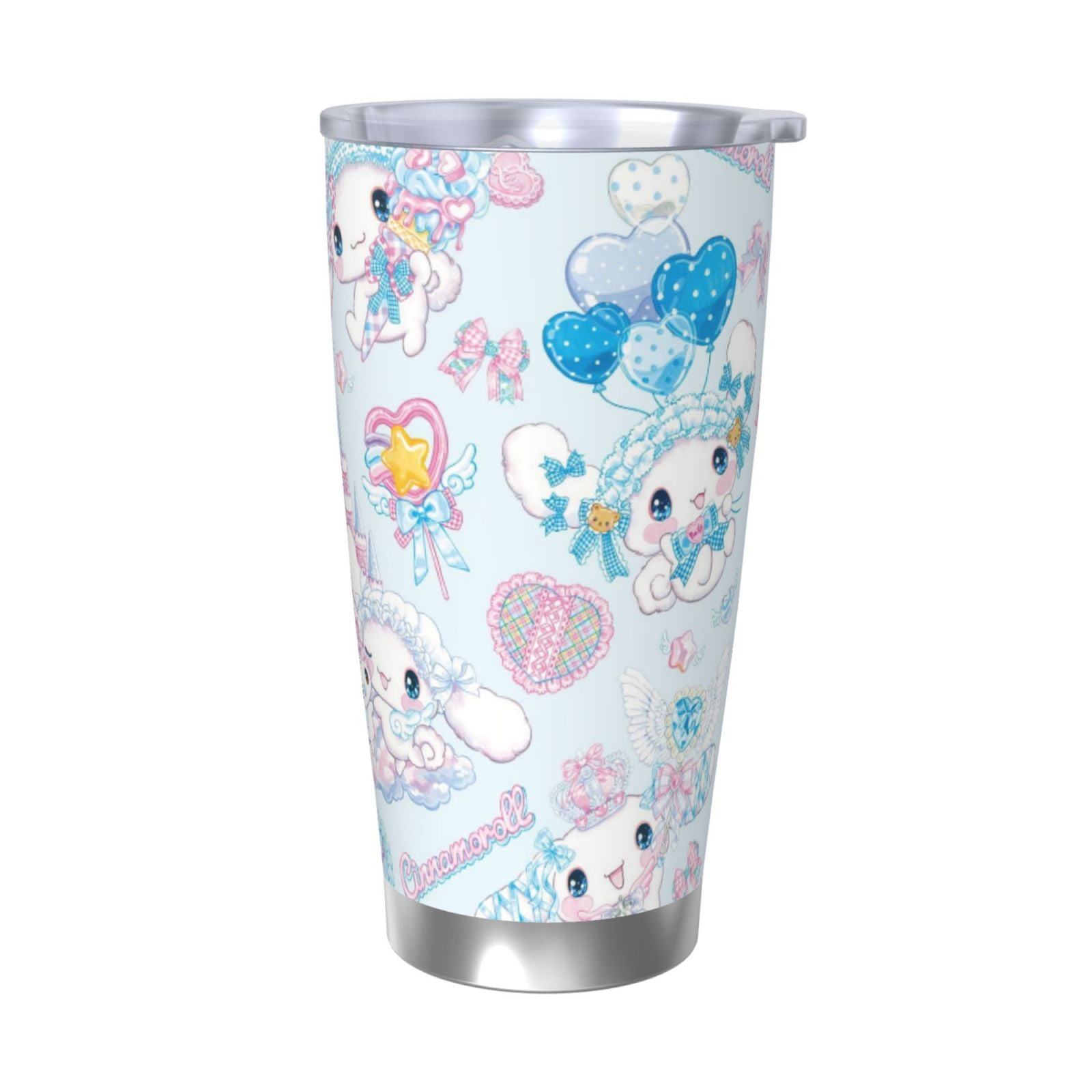Kawaii Cinnamoroll Kids Water Bottle with Straw Lid,Insulated Stainless Steel Reusable Tumbler ...