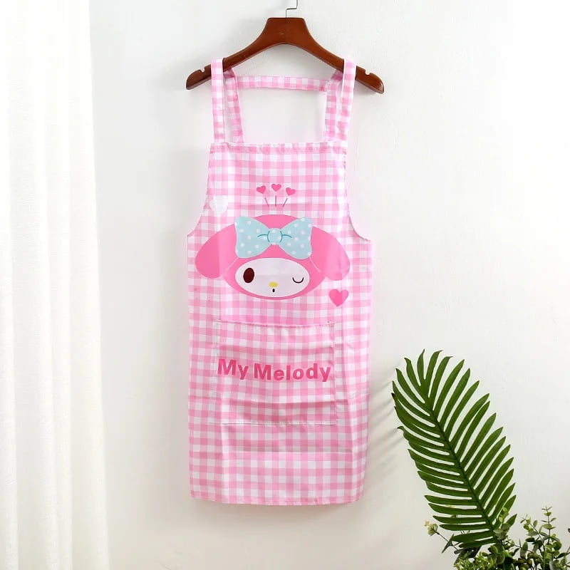 Kawaii Cinnamoroll Kuromi My Melody Home Cleaning Large Apron Anime ...
