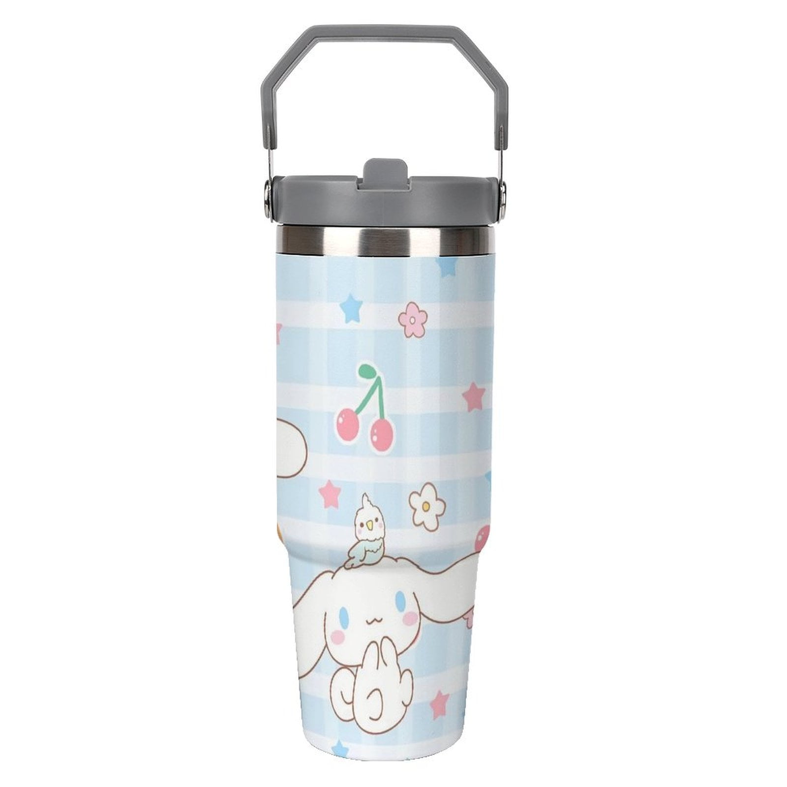Kawaii Cinnamoroll Lemon Cherry 30oz Stainless Steel Tumblers with Flip ...
