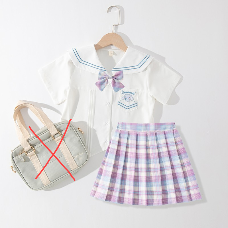 Kawaii Cinnamoroll School Uniform Set Anime Sanrio Summer Cute Maid ...