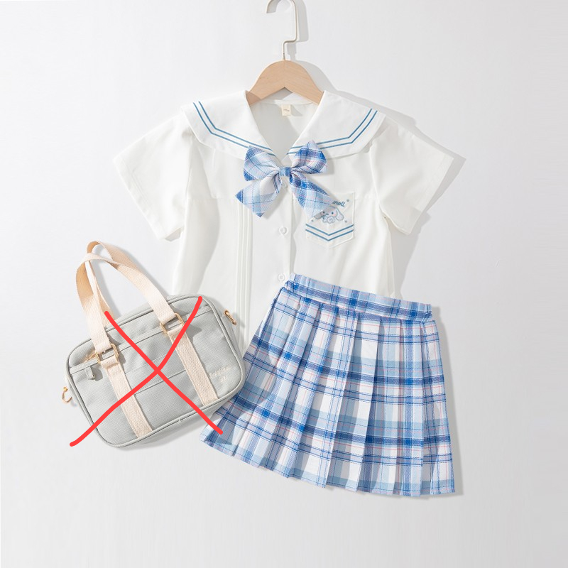 Kawaii Cinnamoroll School Uniform Set Anime Sanrio Summer Cute Maid ...