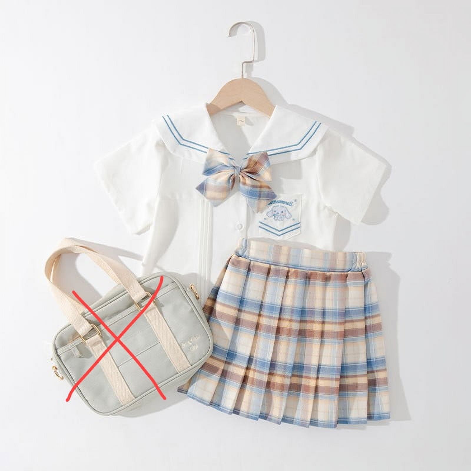 Kawaii Cinnamoroll School Uniform Set Anime Sanrio Summer Cute Women ...