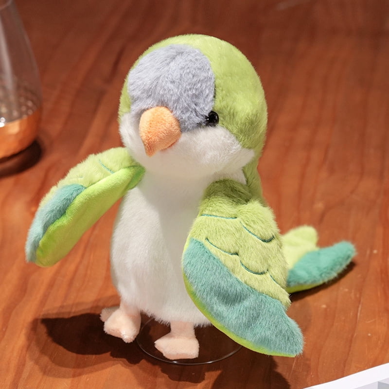 Kawaii Cockatiel Budgerigar Monk Parakeet Hand Puppet Bird Soft Stuffed ...