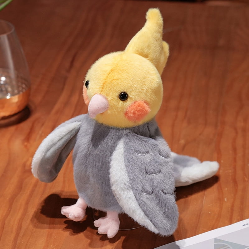 Kawaii Cockatiel Budgerigar Monk Parakeet Hand Puppet Bird Soft Stuffed ...