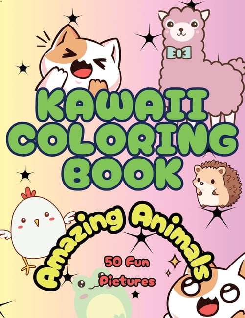Kawaii Coloring Book: Amazing Animals for Children: Cute and Relaxing ...