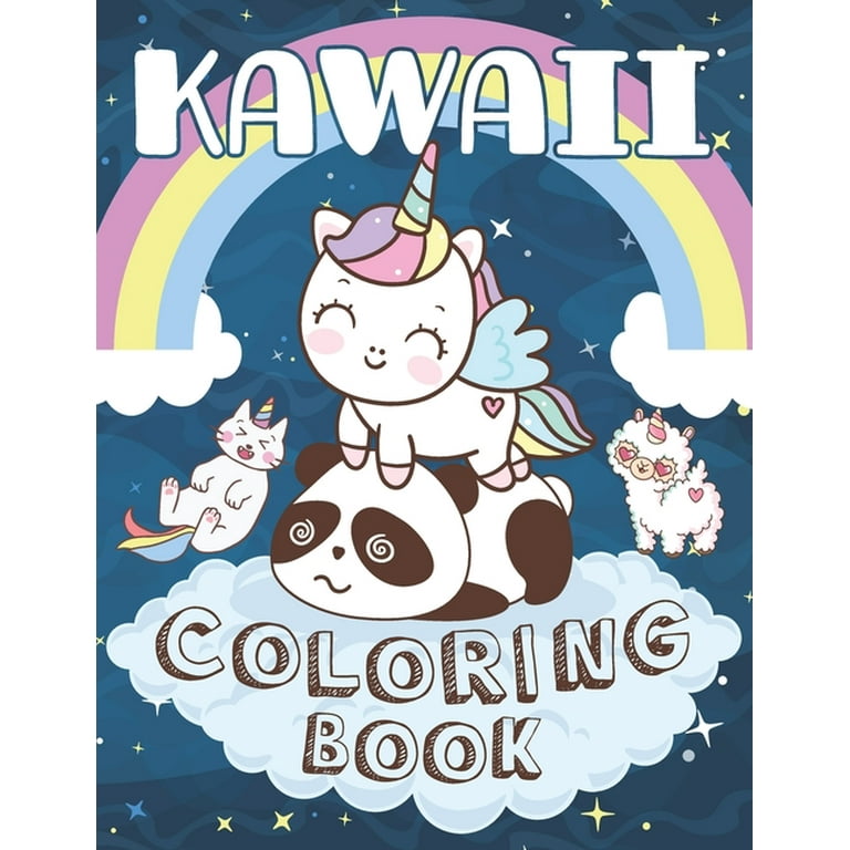 cute kawaii animals coloring book