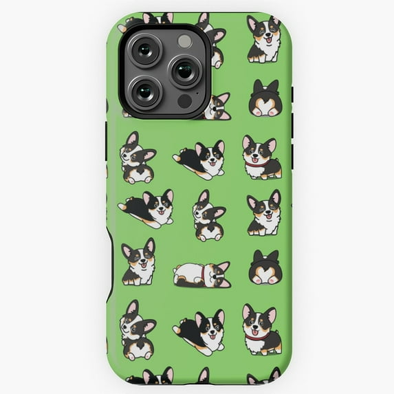 Kawaii Corgi Dog Art Phone Case for iPhone 11 12 13 14 15 16 17 Pro Max ...