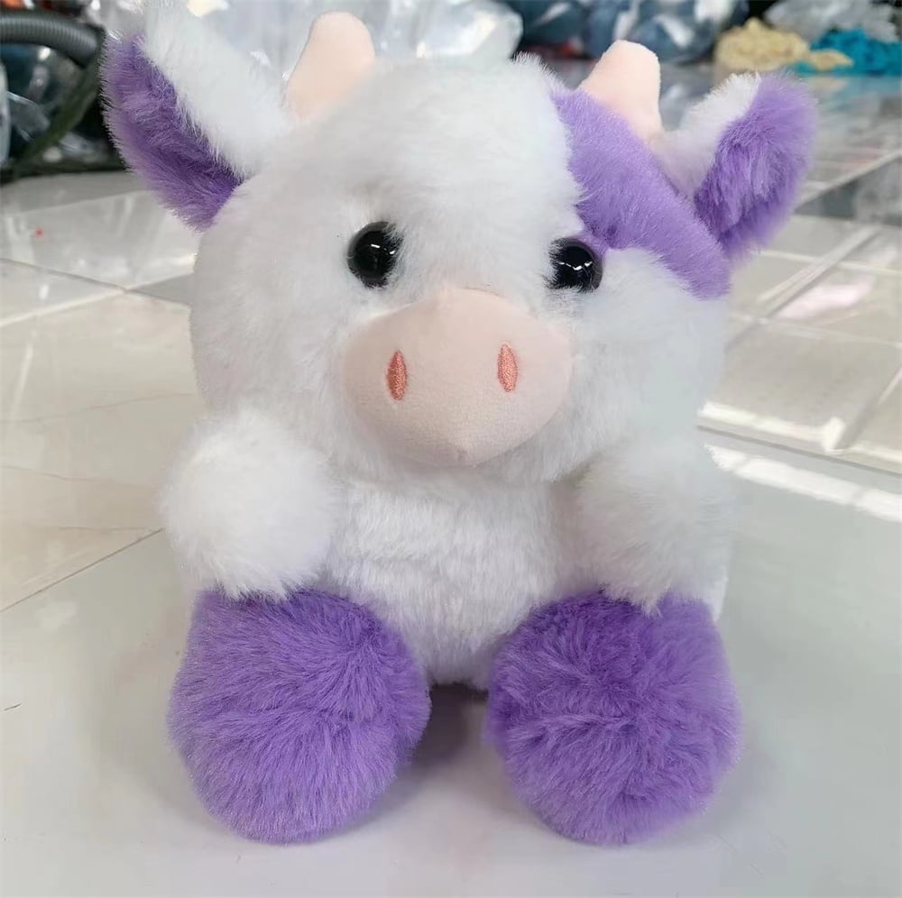 Kawaii Cow Plush Toy - 10" Ultra-Soft Stuffed Animal, Cute Plushies for ...
