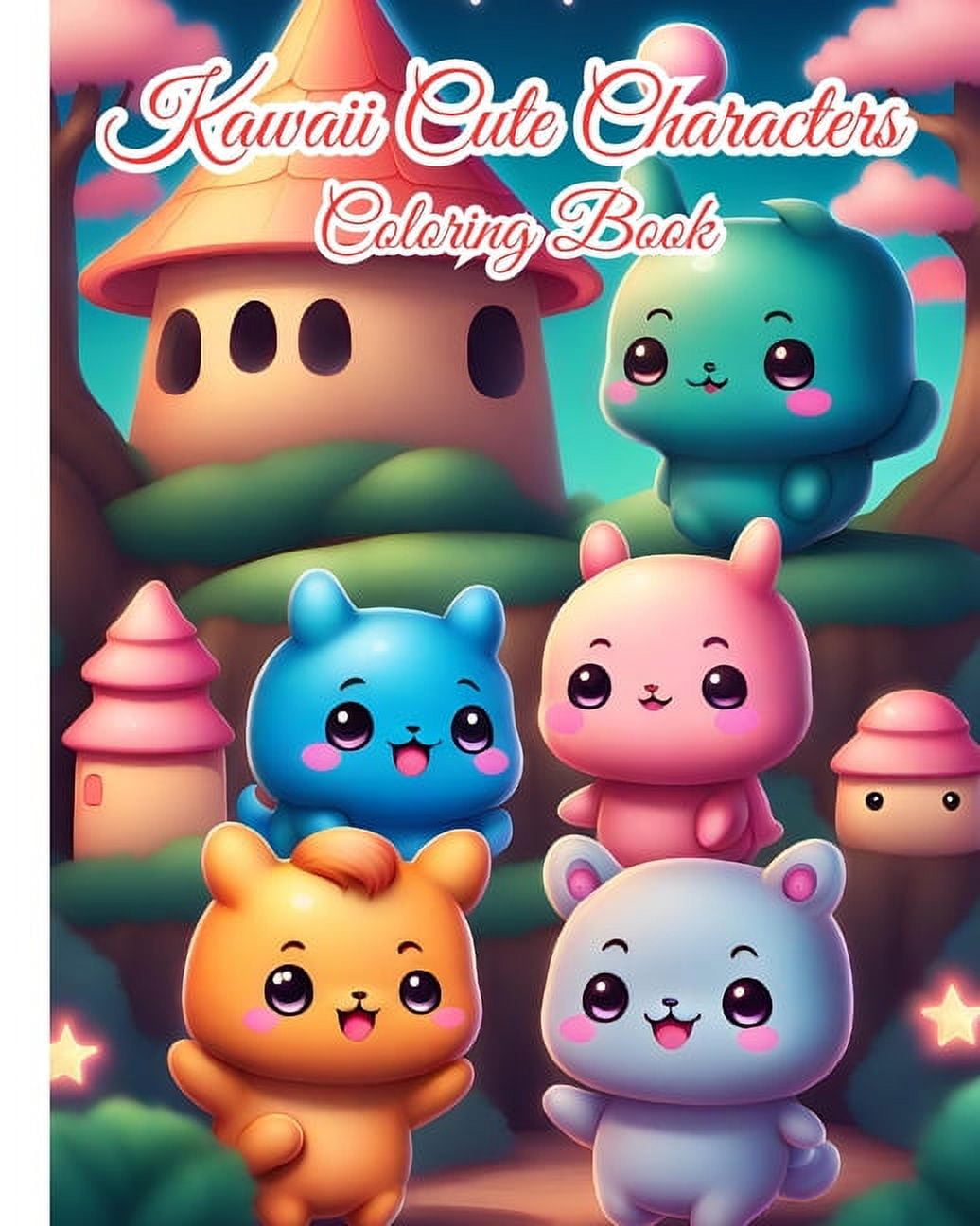 Kawaii Cute Characters Coloring Book: Adorable Kawaii Characters and ...