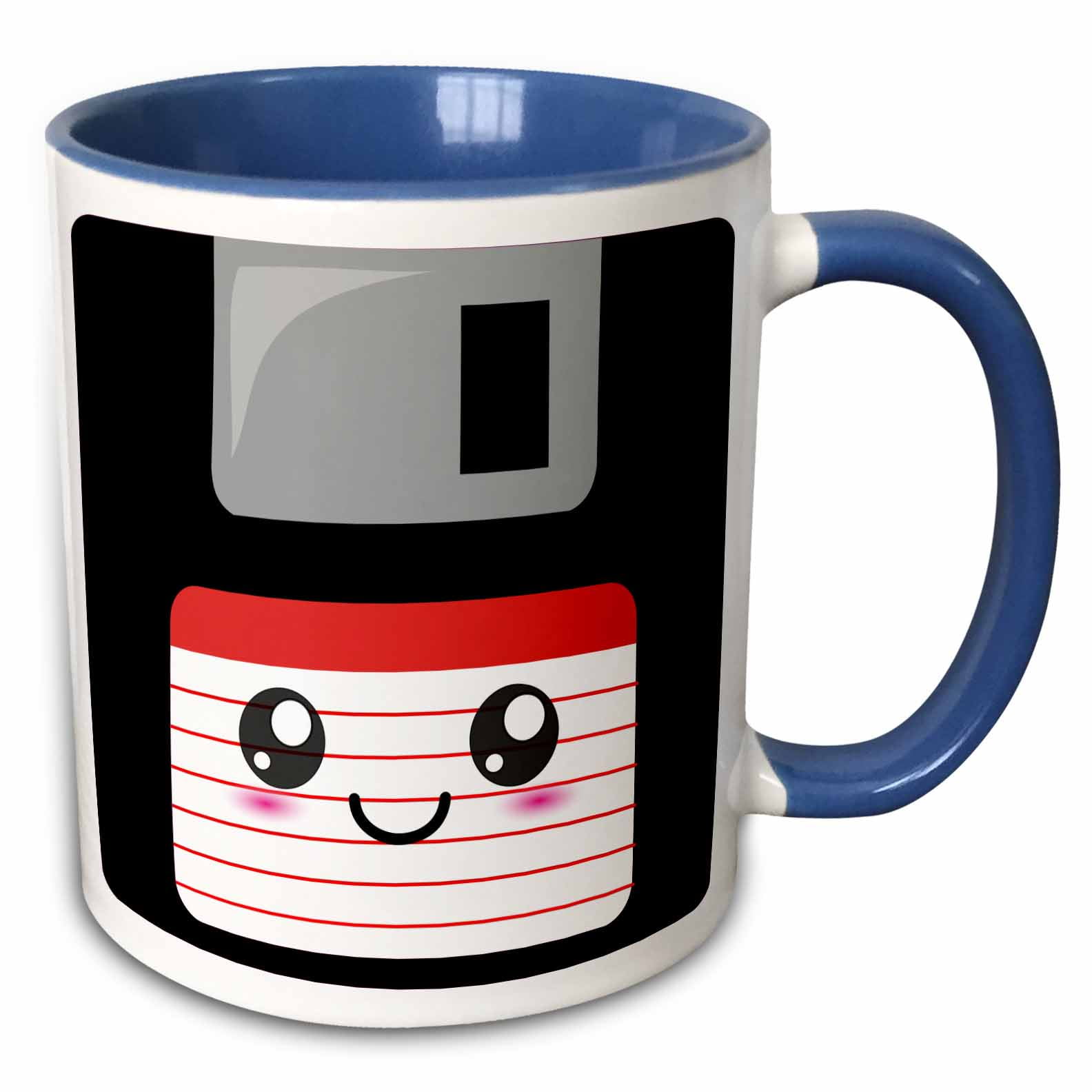 3drose, Kawaii Cute Happy Floppy Disk - Geeky Retro Computer - Japanese ...