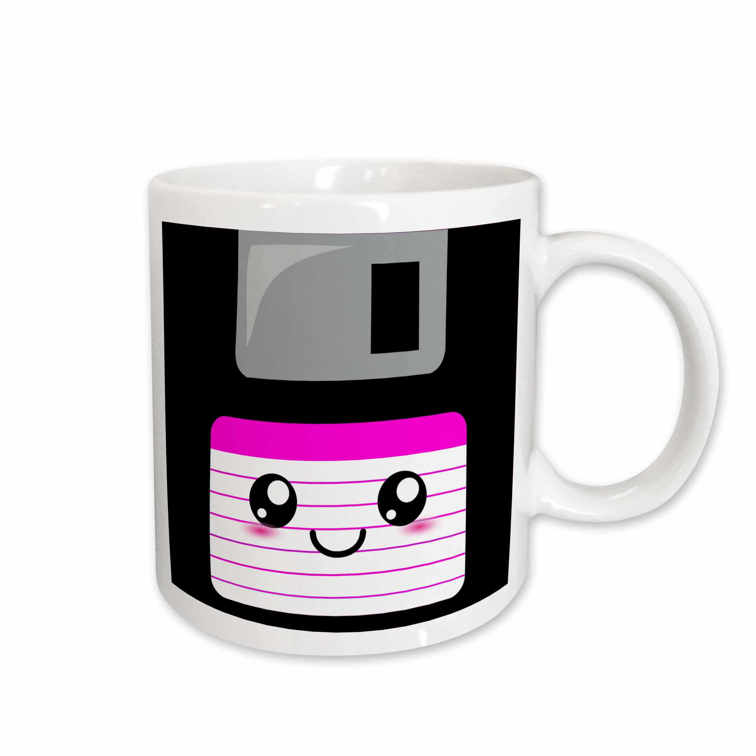 3drose, Kawaii Cute Happy Floppy Disk - Retro 1990s Computer Storage ...