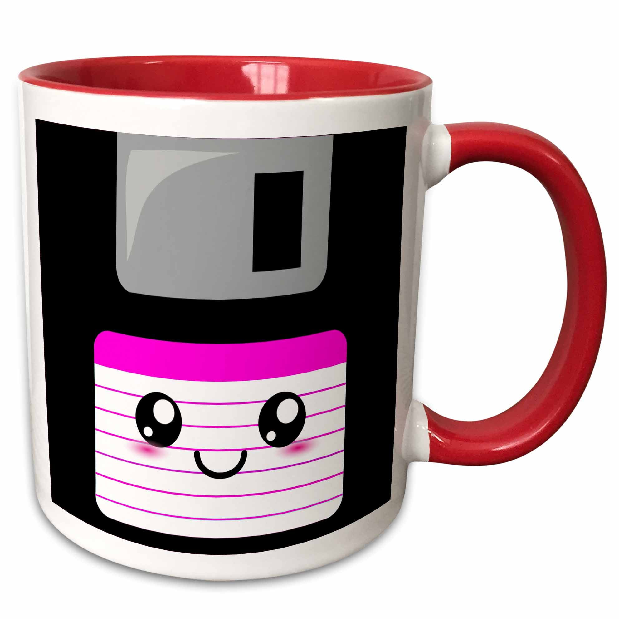 3drose, Kawaii Cute Happy Floppy Disk - Retro 1990s Computer Storage ...