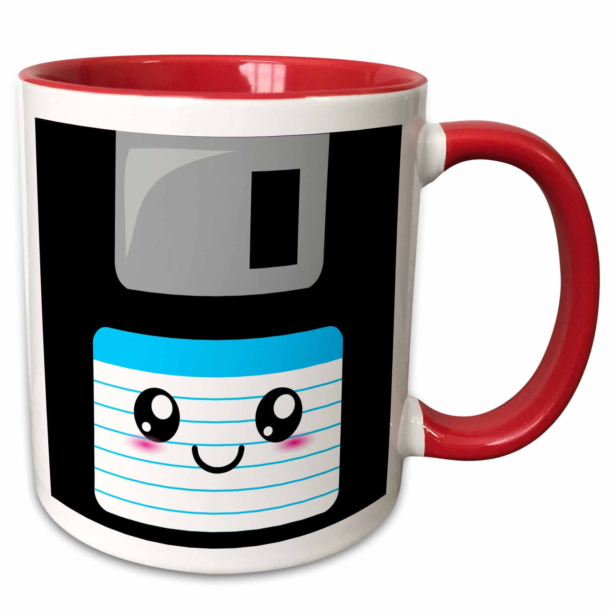 3drose, Kawaii Cute Happy Floppy Disk - Retro Ninties Computer Disk ...