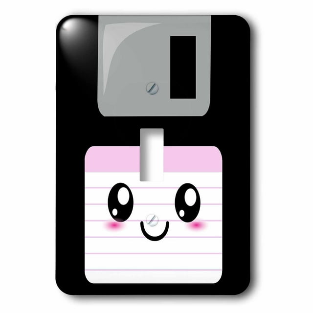 Kawaii Cute Happy Floppy Disk - Retro computer Nerd - Japanese Anime ...