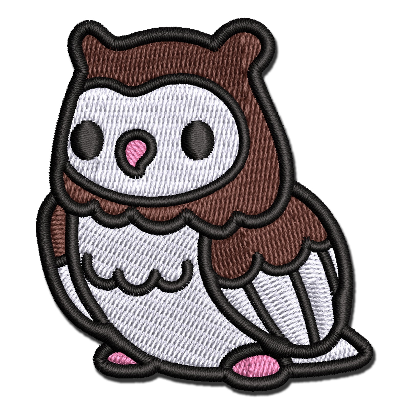 Kawaii Cute Owl Bird Applique Multi-Color Embroidered Hook & Loop Patch ...