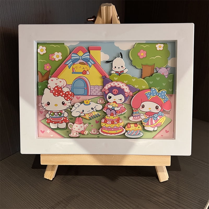 Kawaii DIY 3D Sanrio Hello Kitty Quiet Book Assembly Puzzle Toy with ...