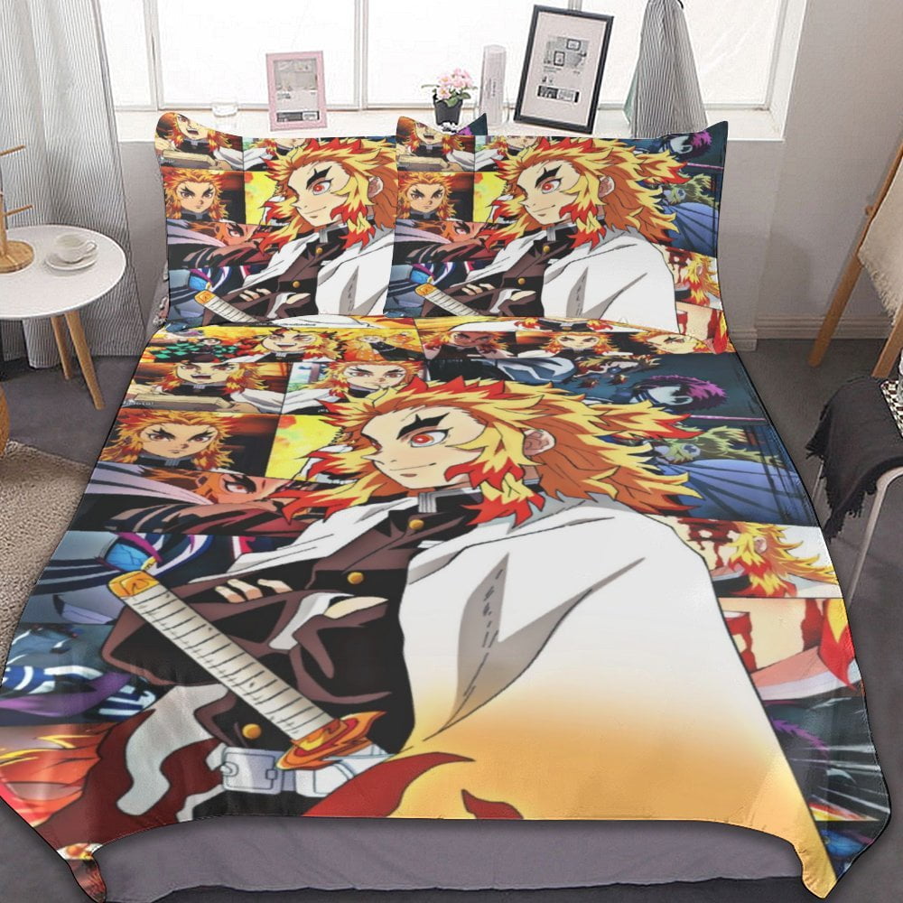Kawaii Demon Slayer Duvet Cover Set, Bedding Set for Kids Teens Girls ...