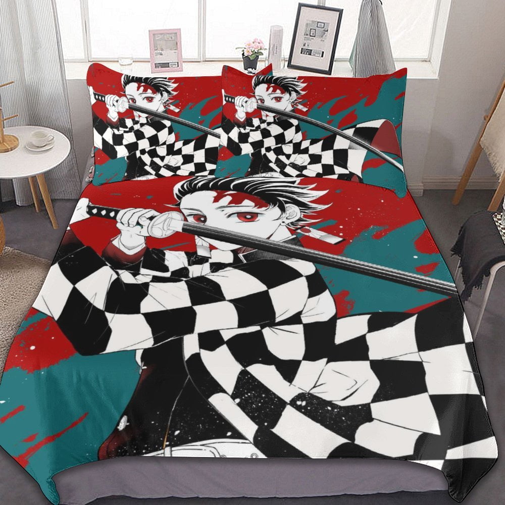 Kawaii Demon Slayer Duvet Cover Set, Bedding Set for Kids Teens Girls ...