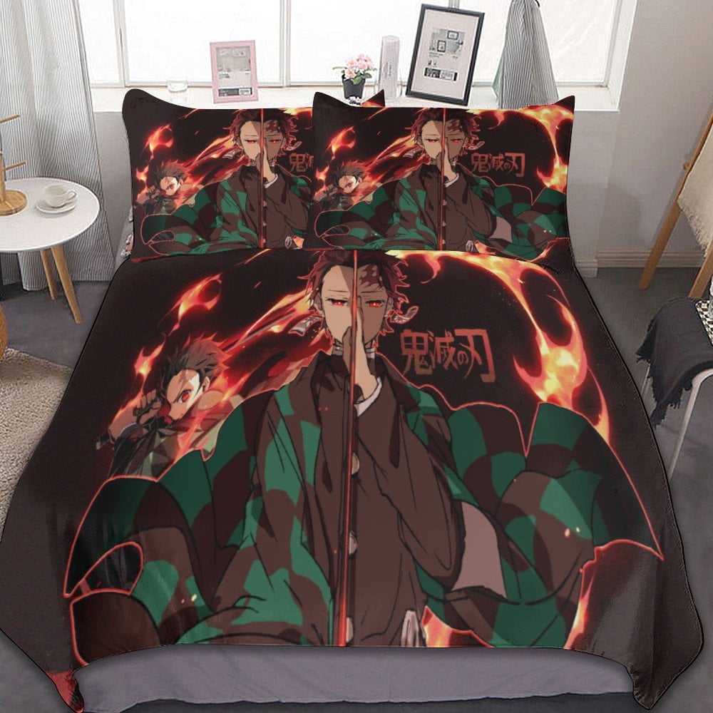 Kawaii Demon Slayer Duvet Cover Set, Bedding Set for Kids Teens Girls ...