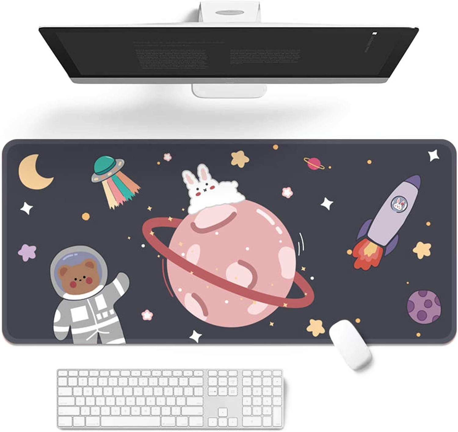 Kawaii Desk Mat,Cute Mouse Pad,Large Gaming Desk Mouse mat Cartoons ...
