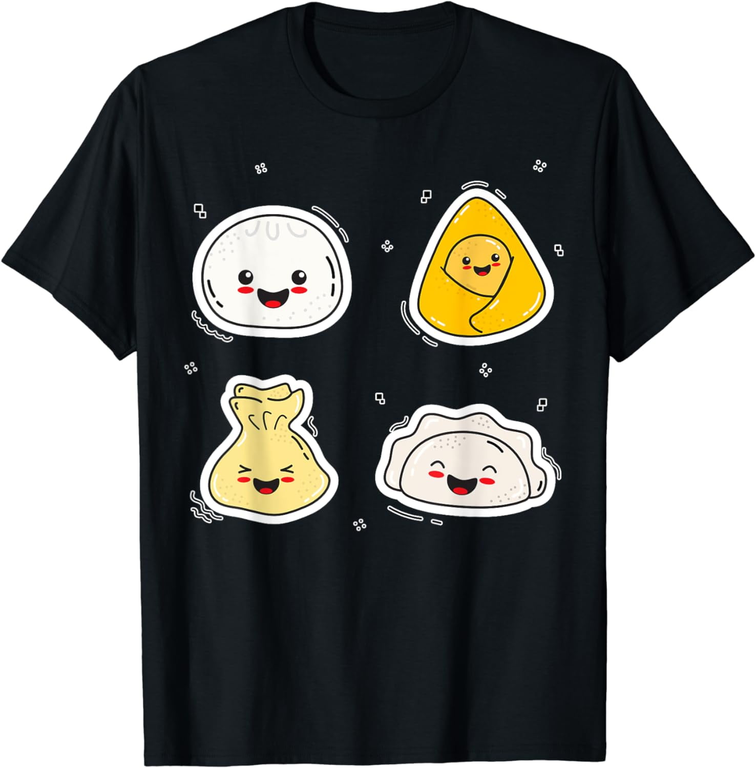 Kawaii Dim Sum Dumplings Fun Chinese Dumpling Lover Graphic T-Shirt ...