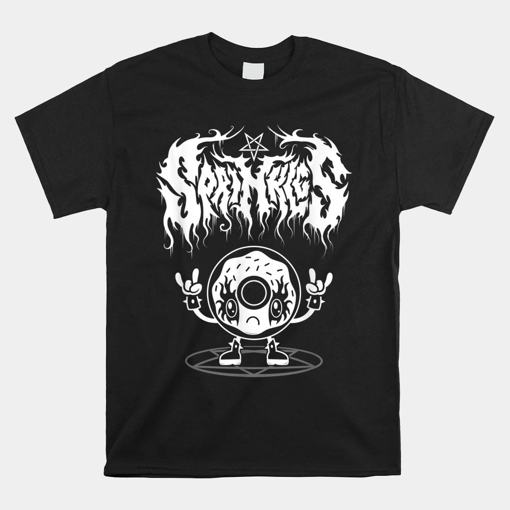 Kawaii Donut Black Metal Logo Creepy Cute Goth Sprinkles Shirt ...