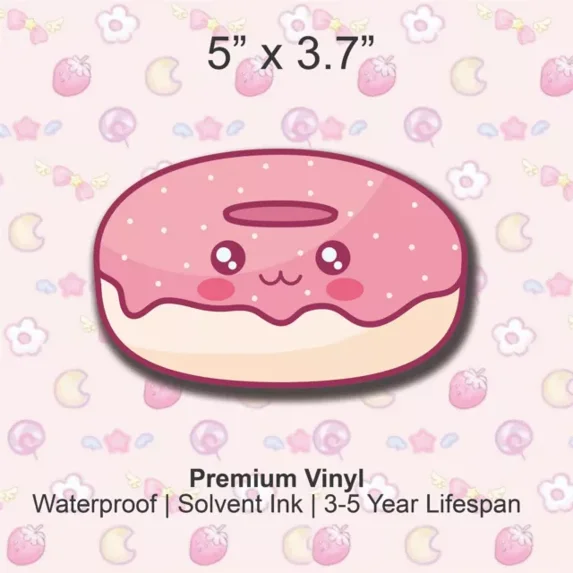 Kawaii Donut Doughnutvinyl Sticker Candy Anime Car Sticker Waterproof ...