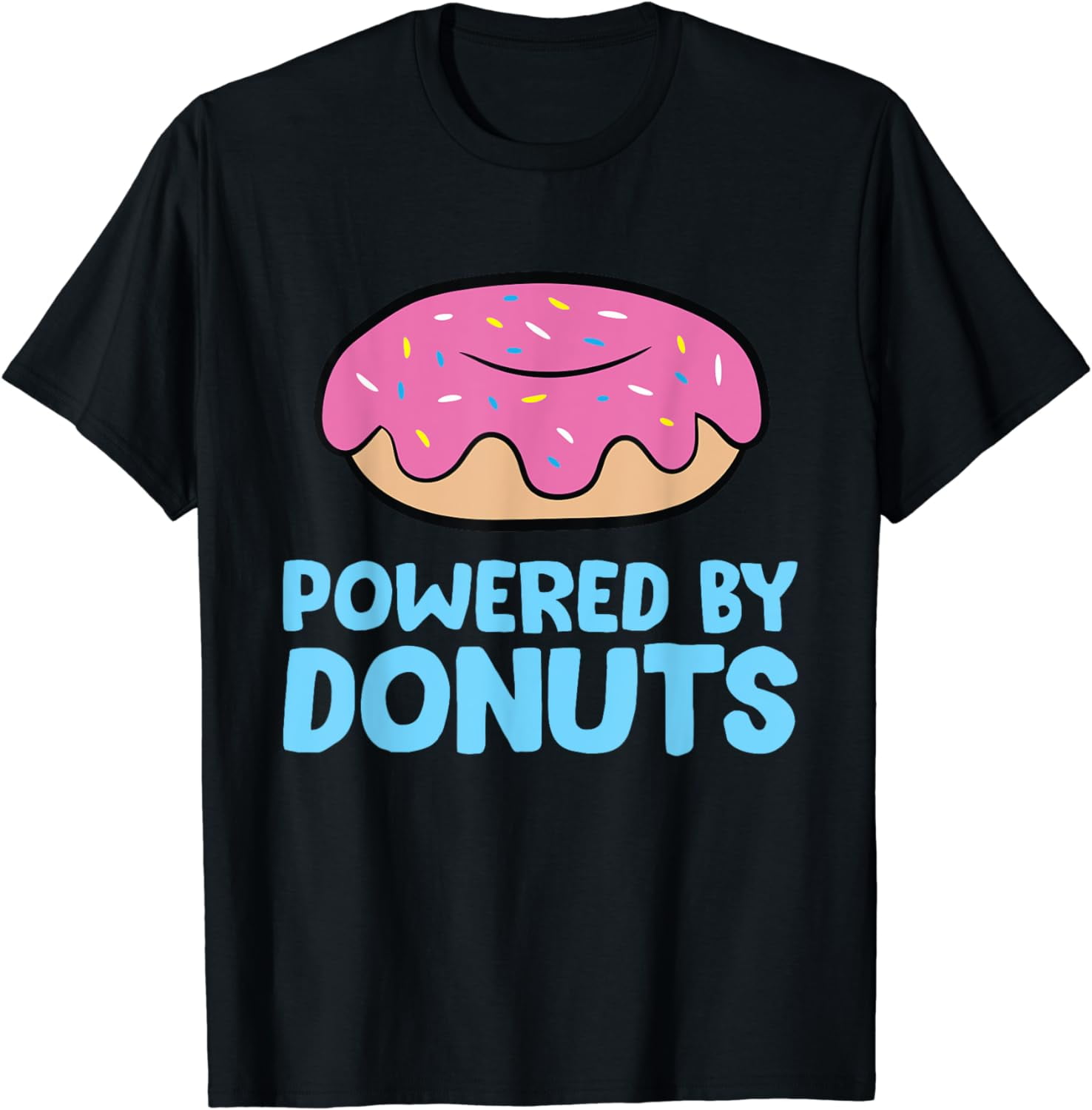 Kawaii Doughnut Lover Powered By Donuts T-Shirt - Walmart.com