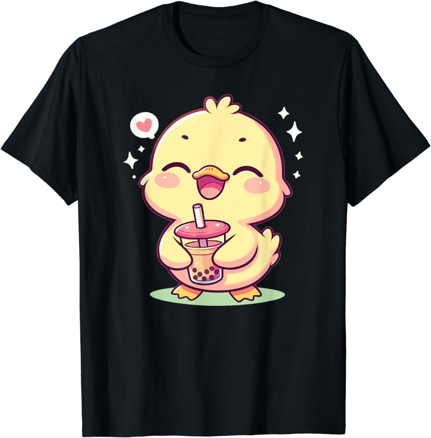 Kawaii Duck Bubble Tea Boba Duck T-Shirt - Walmart.com