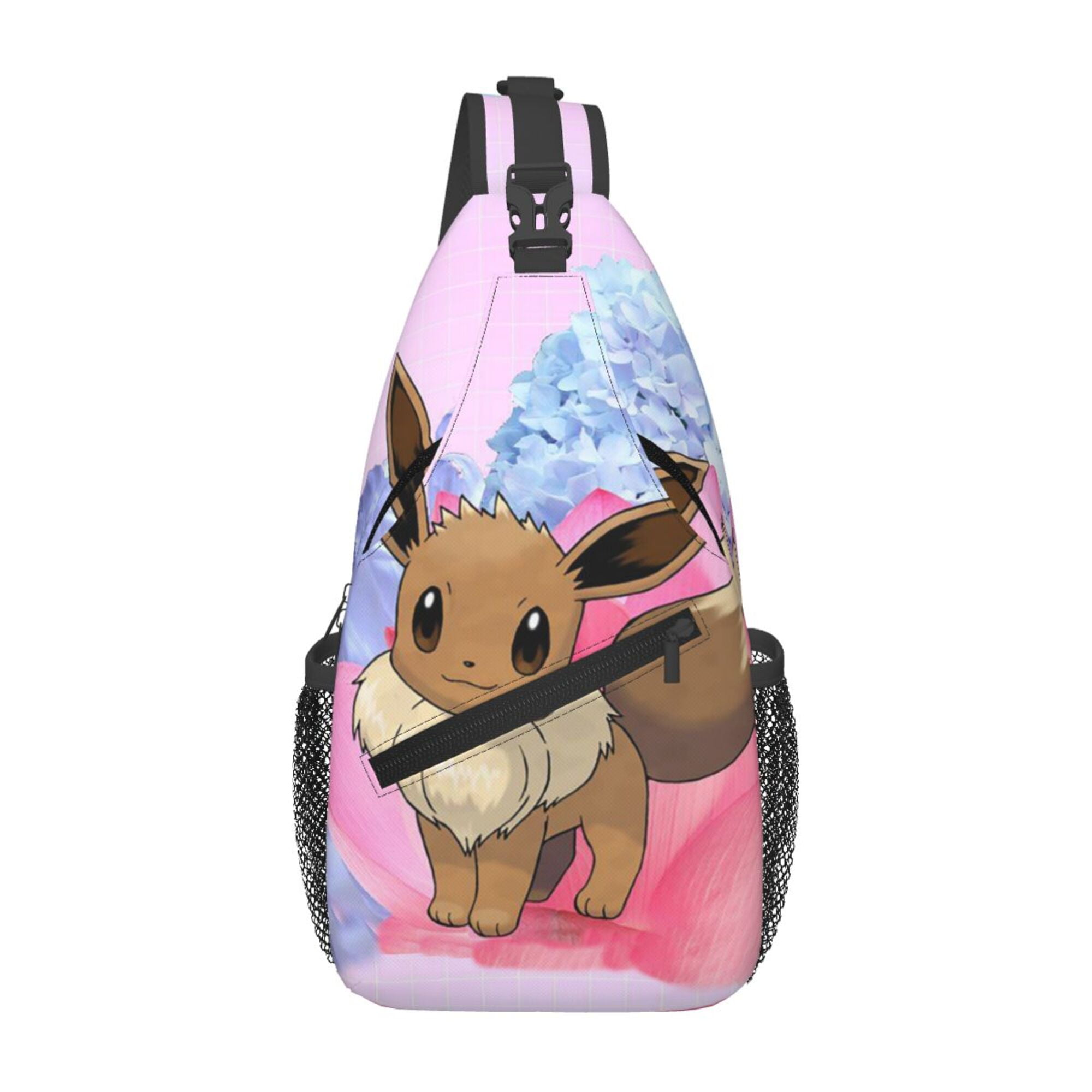 Kawaii Eevee Crossbody Shoulder Bag Sling Cross Chest Bag Diagonally ...
