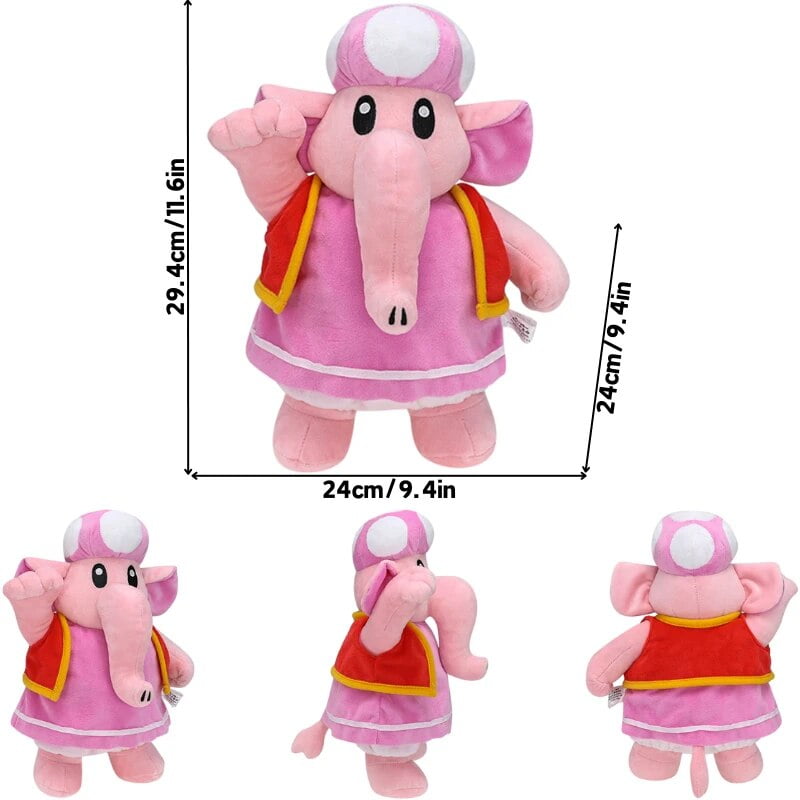 Kawaii Elephant Mario Bros Luigi Princess Peach Fire Spike Soft Plush ...