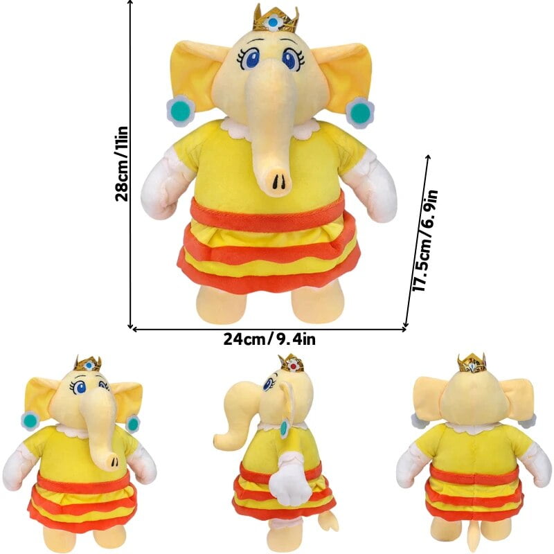 Kawaii Elephant Mario Luigi Princess Peach Daisy Toadette Soft Plush ...