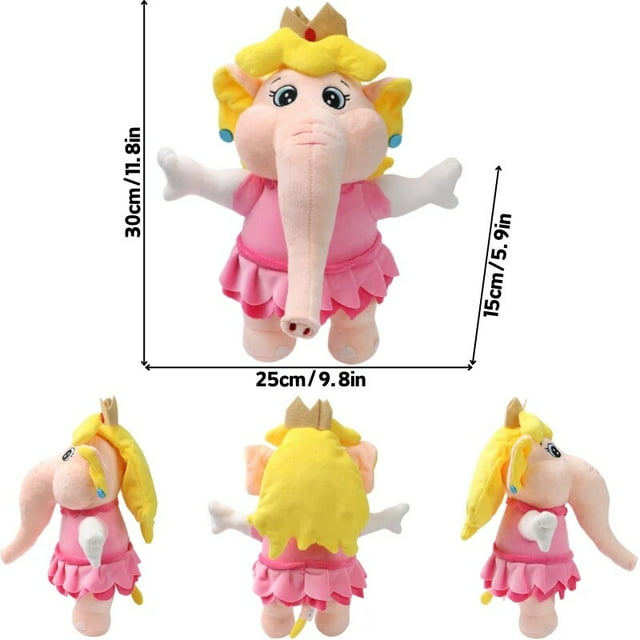 Kawaii Elephant Mario Luigi Princess Peach Daisy Toadette Soft Plush ...