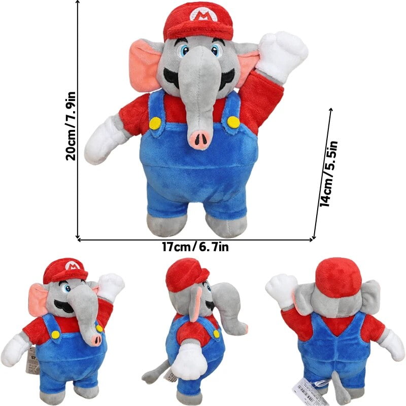 Kawaii Elephant Mario Luigi Toad Princess Peach Soft Plush Toys Ninji ...