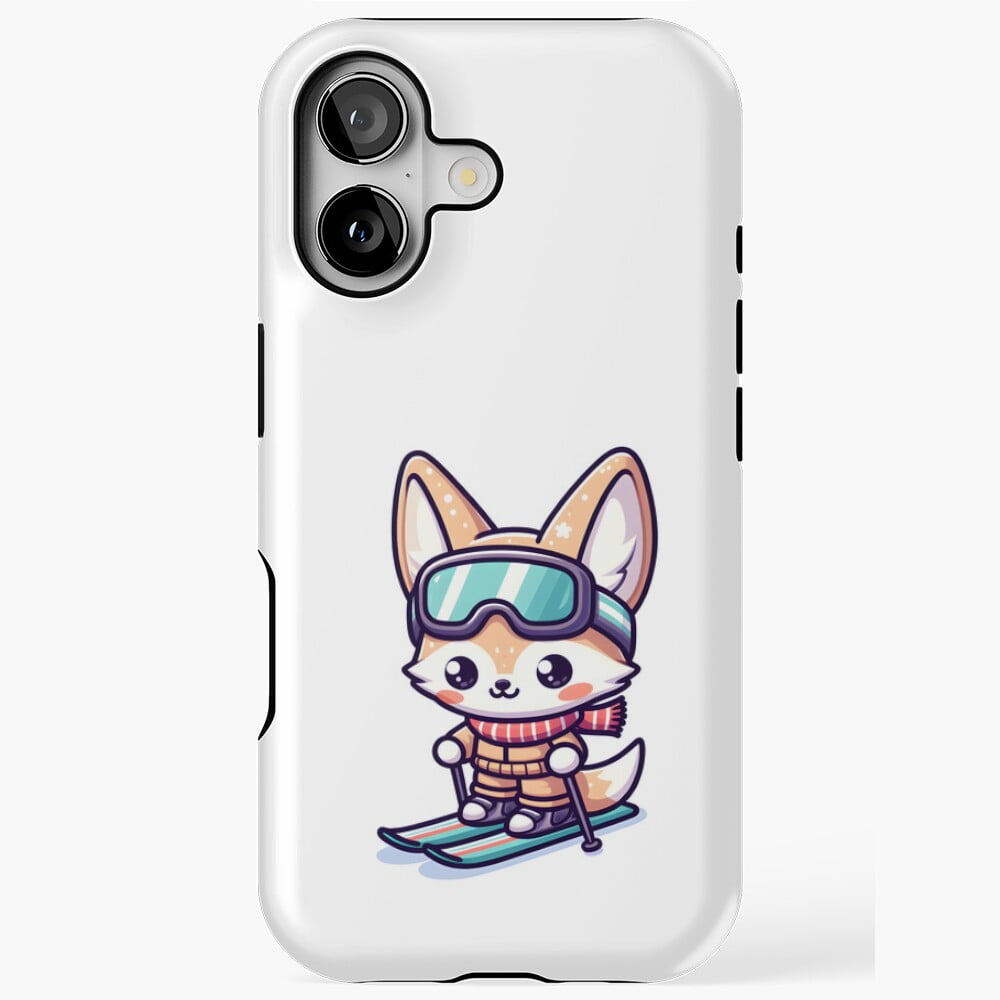 Kawaii Fennec Fox With Ski Goggles Winter Phone Case with iPhone 17 to ...