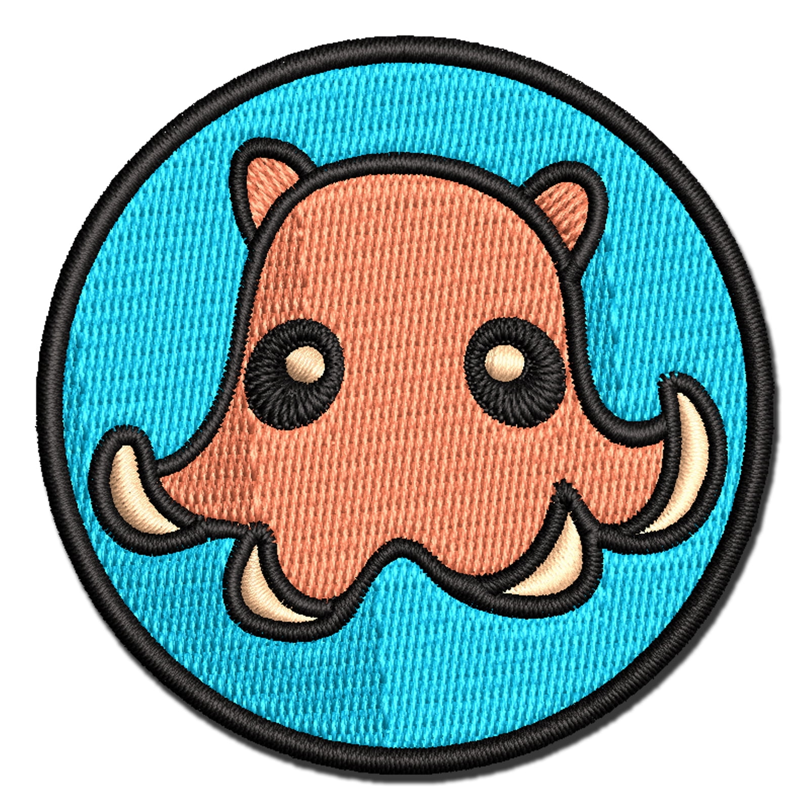 Kawaii Flapjack Octopus Applique Multi-Color Embroidered Hook & Loop ...