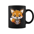 Kawaii Fox Drinking Bubble Tea Boba Anime Cute Graphic Coffee Mugs ...