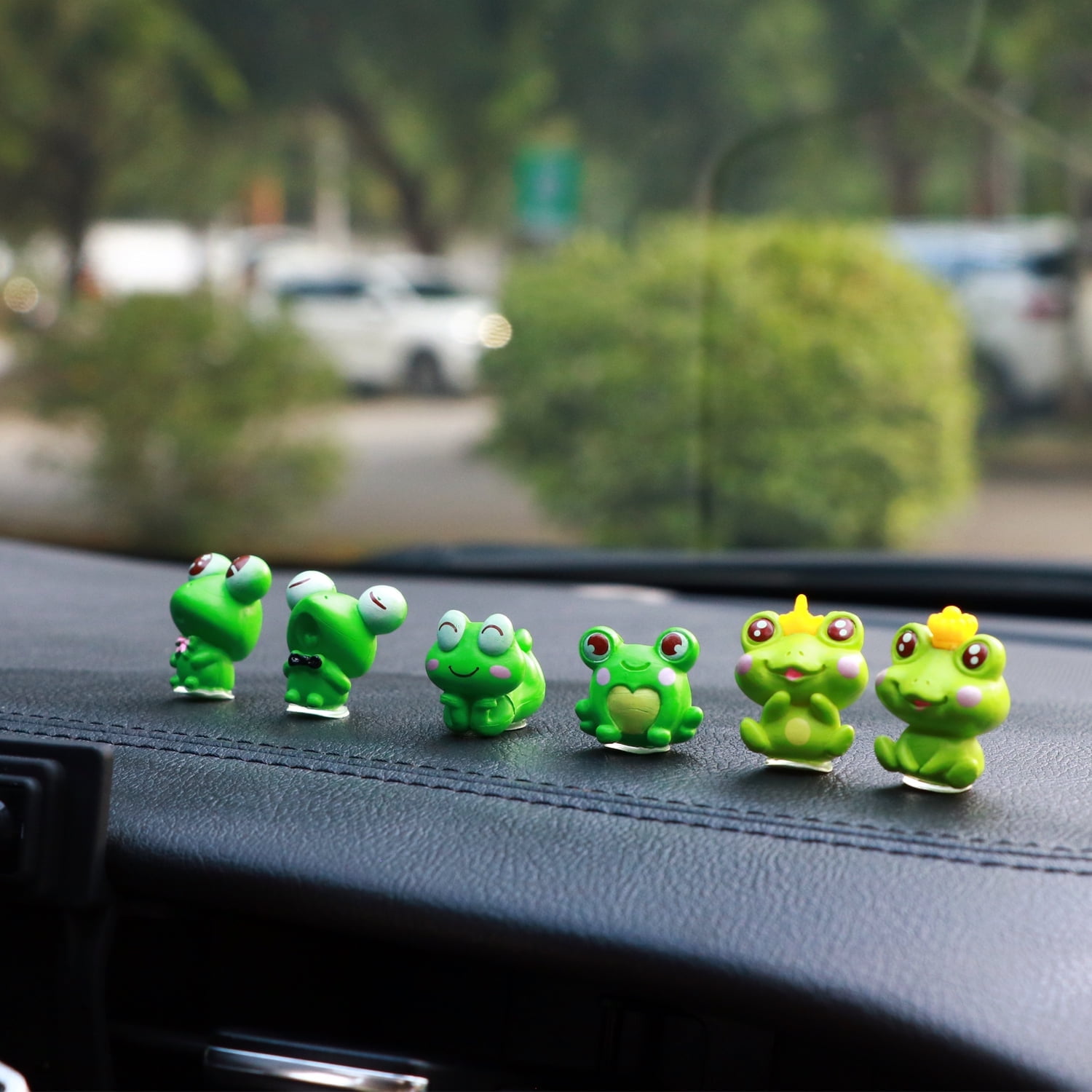 Kawaii Frog Figurines for Car Dashboard, Desk Decor Ornaments for Girls ...