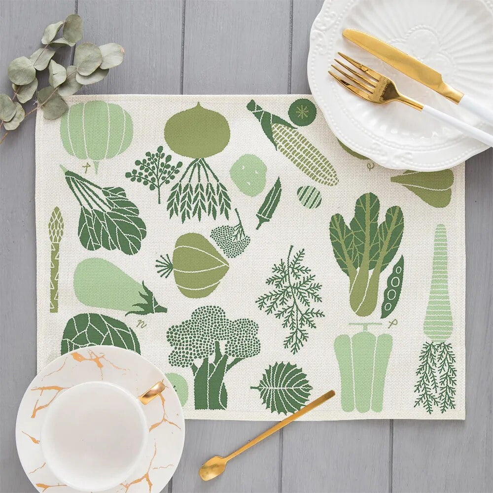 Kawaii Fruit Strawberry Food Placemat Bread Vegetable Kitchen Decor ...