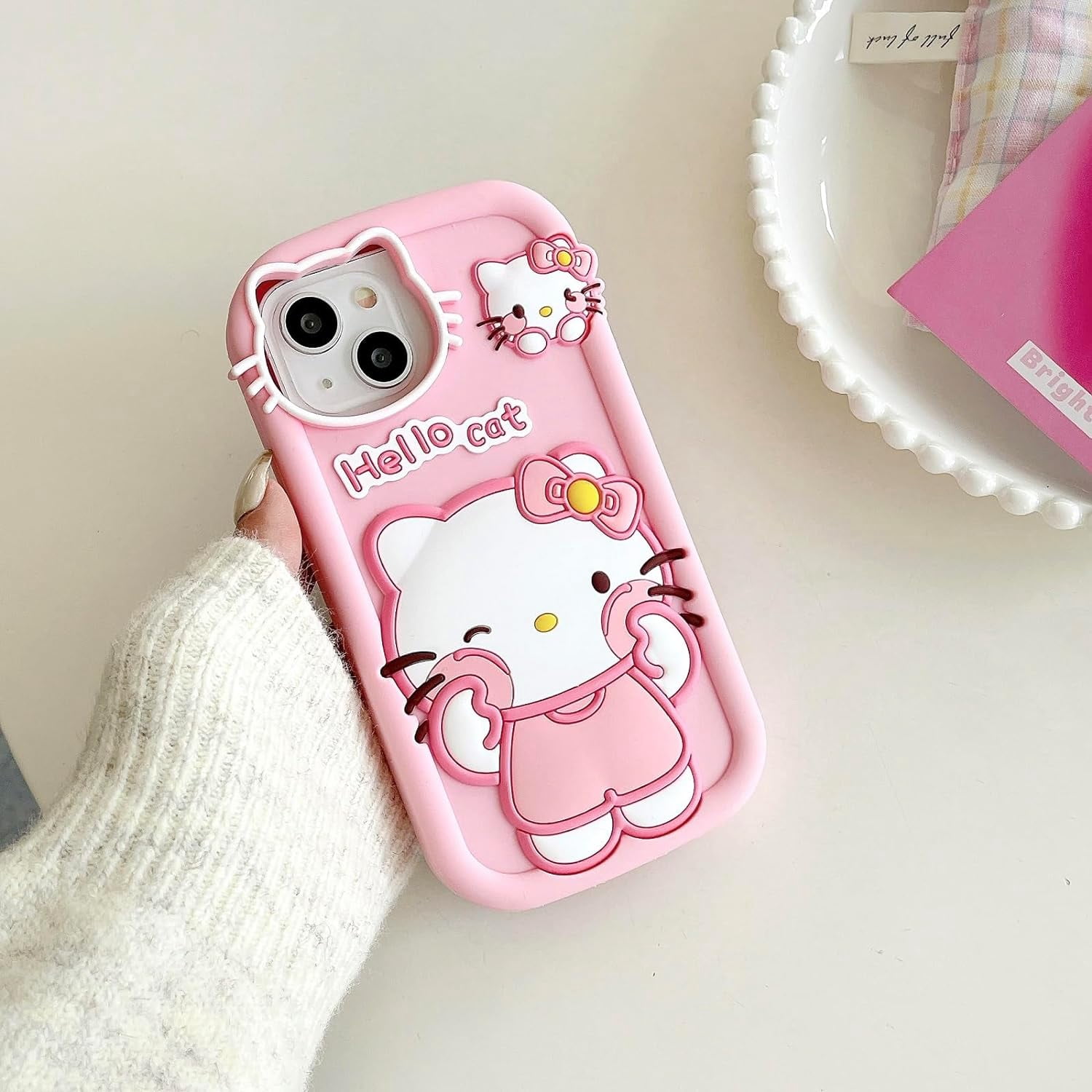 Kawaii Funny Cat Hello Kitty Silicone Soft Cover Case For 15 14 13 12 ...