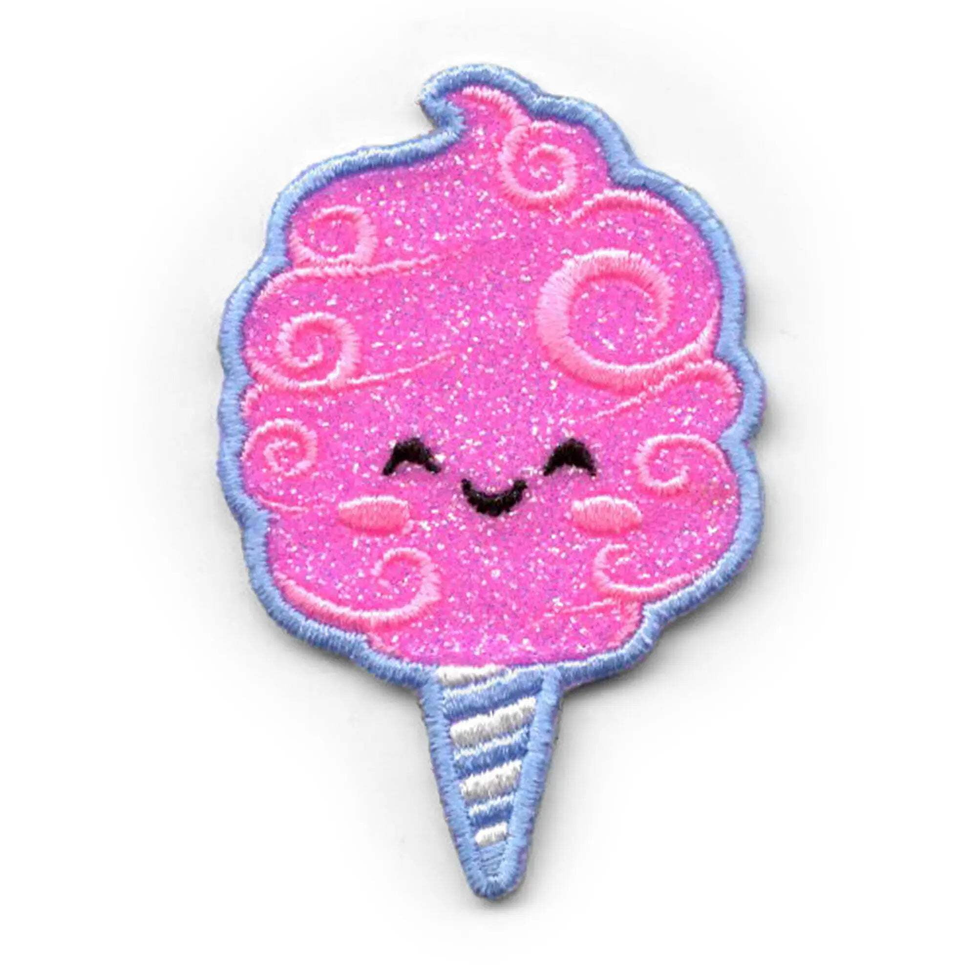Kawaii Glitter Cotton Candy Patch Happy Cute Food Embroidered Iron On ...