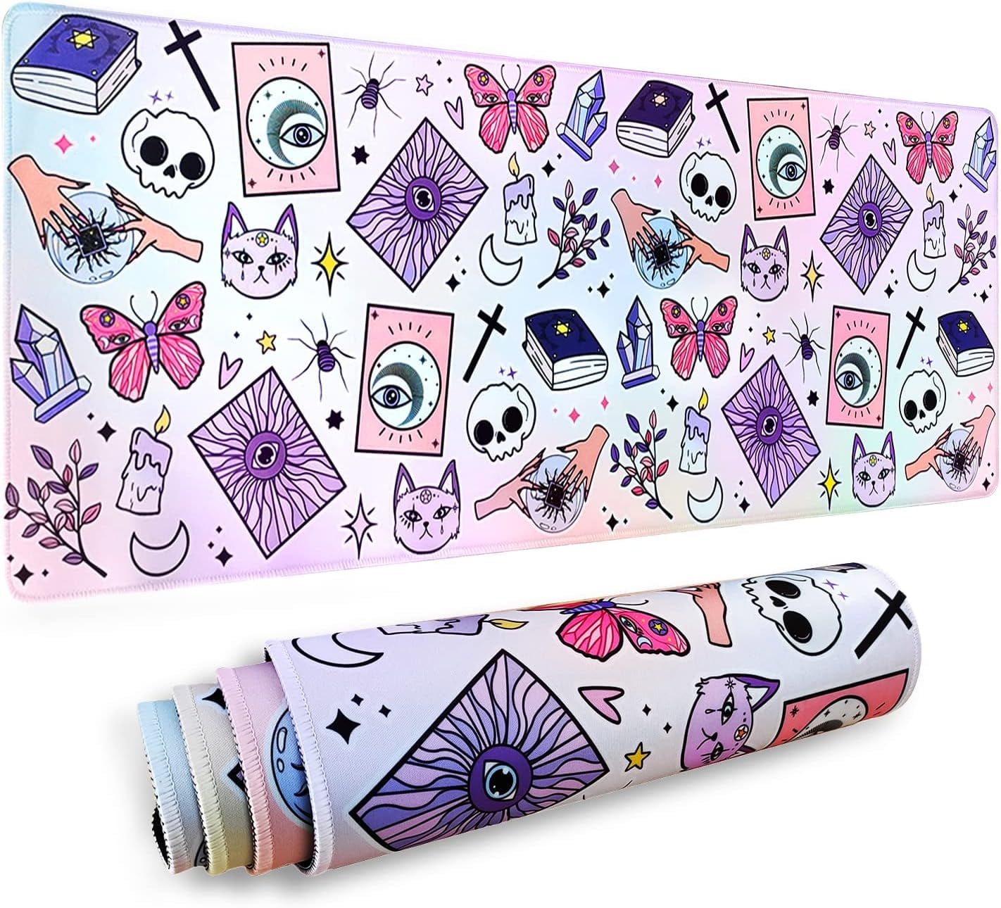 Kawaii Goth Mouse Pad XL, Gothic Cute Extended Large Gaming Mouse Pad ...