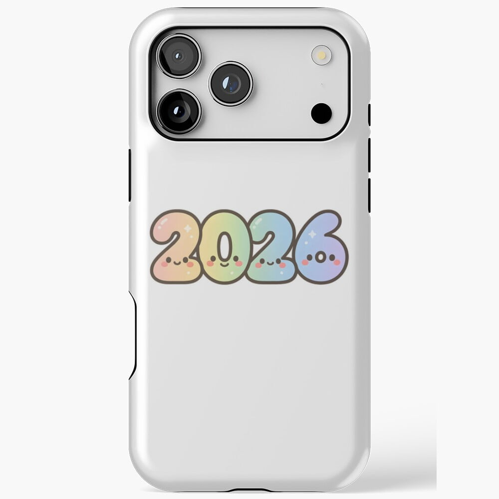 Kawaii Gradient 2026 Cute New Year Phone Case iPhone Case 17 through 11 ...
