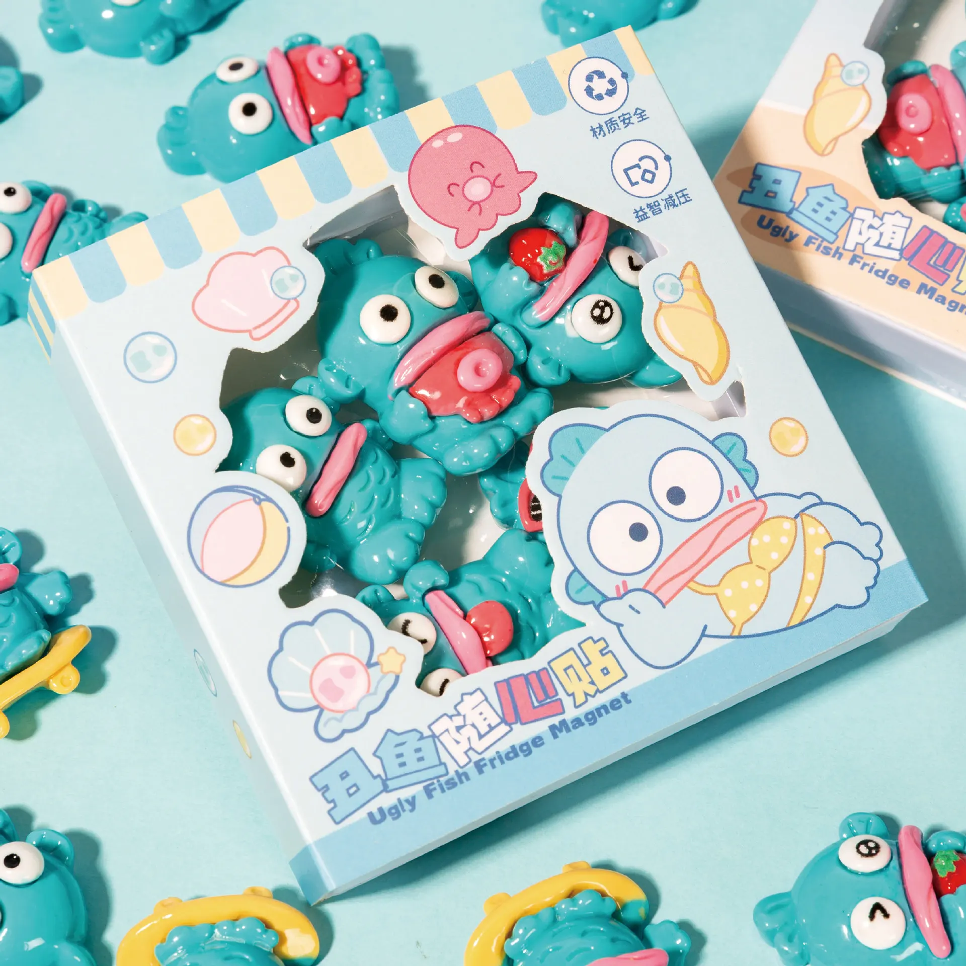 Kawaii Hangyodon Cartoon Individuality Originality Resin DIY Mobile ...