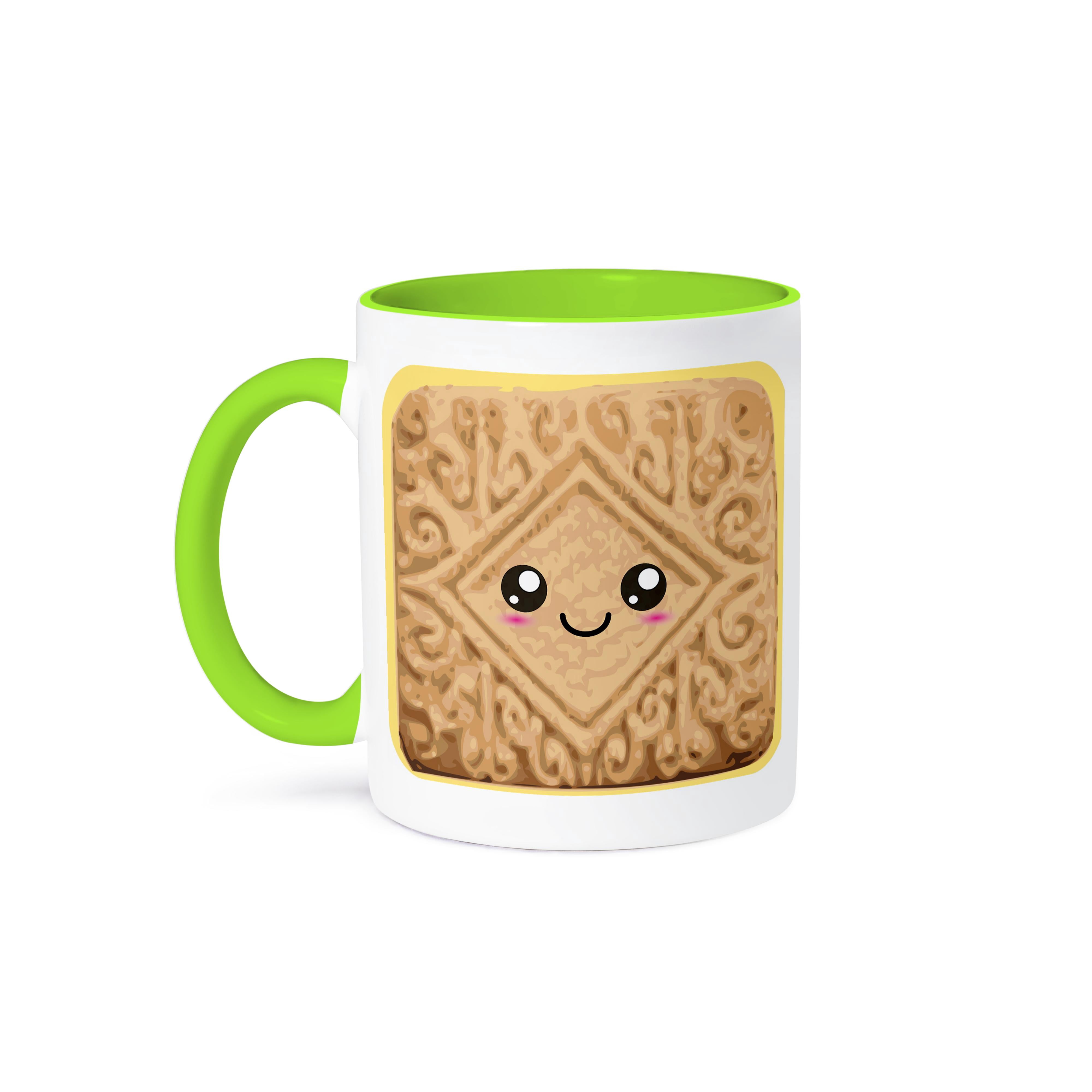 Kawaii Happy Vanilla Custard Cream Cookie - Cute Smiling Foods - Creamy ...