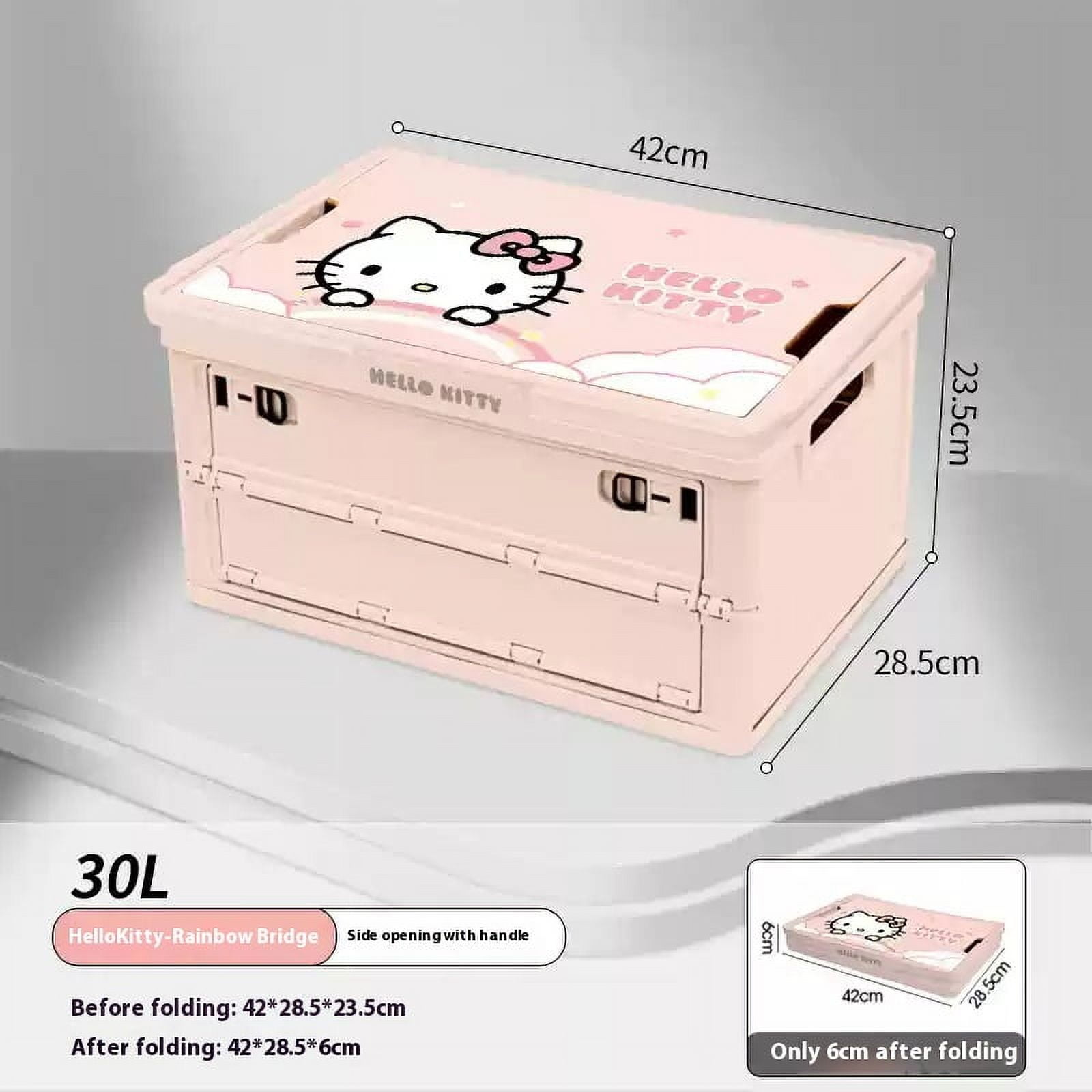 Kawaii Hello Kitty Car Trunk Storage Box Sanrio Anime My Melody Kuromi ...