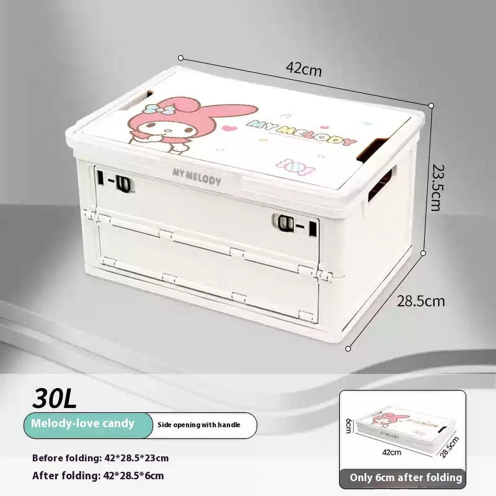 Kawaii Hello Kitty Car Trunk Storage Box Sanrio Anime My Melody Kuromi ...