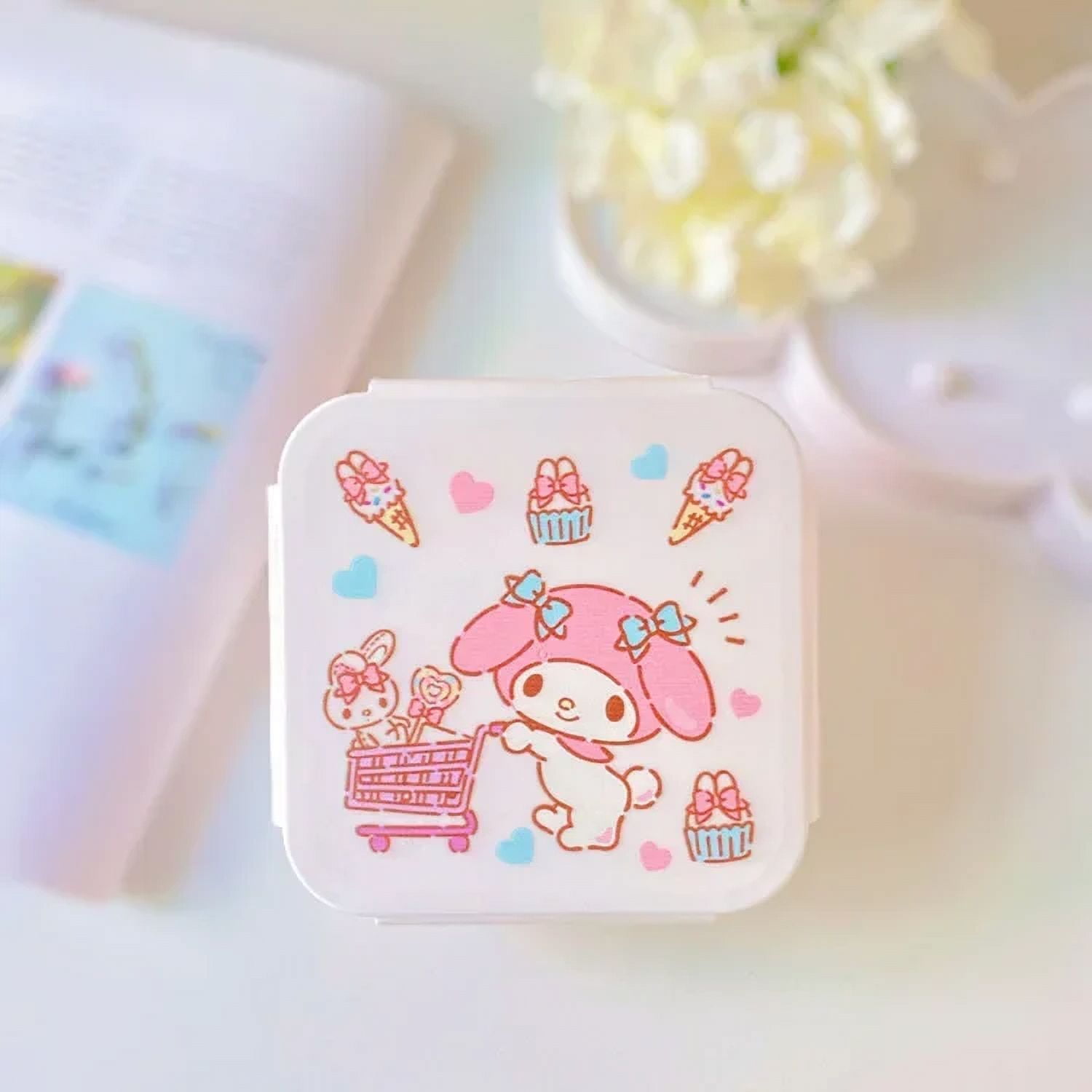 Kawaii Hello Kitty Cartoon Lunch Box Anime Kuromi Lunch Bento Student ...
