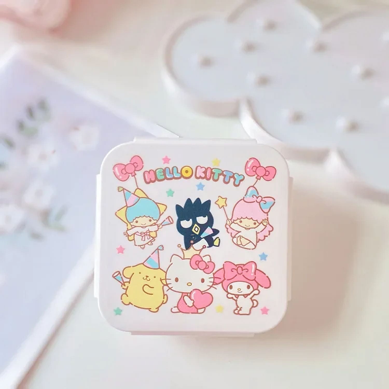 Kawaii Hello Kitty Cartoon Lunch Box Anime Kuromi Lunch Bento Student ...