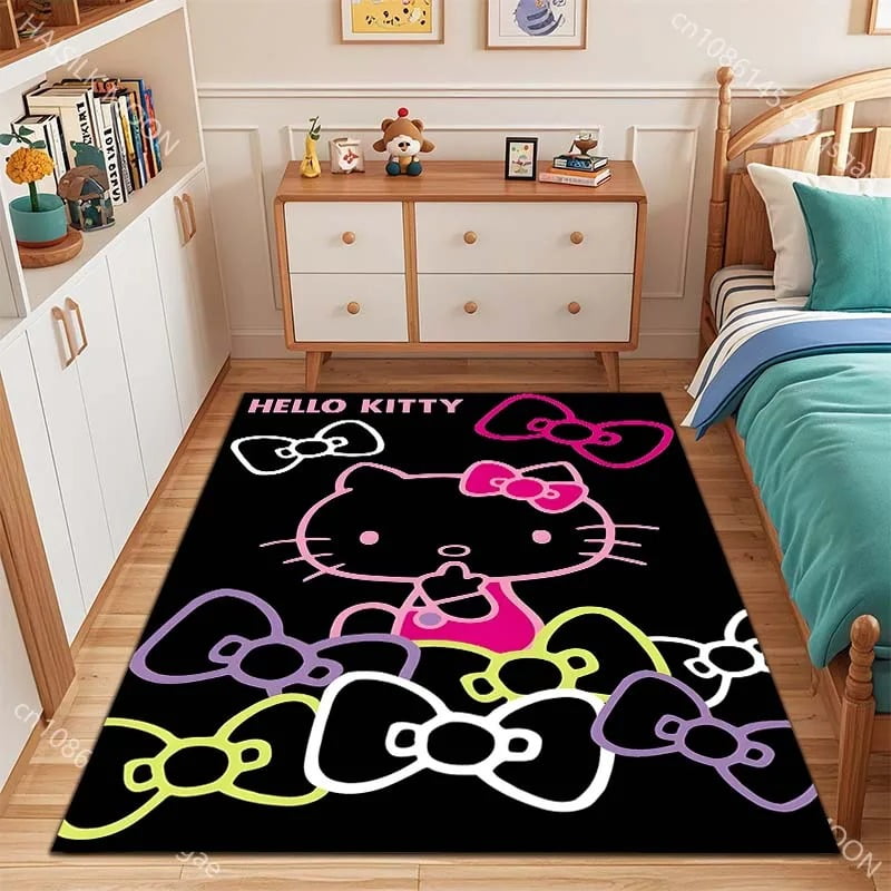 Kawaii Hello Kitty Floor Mat Study Room Chair Carpet for Bedside Gaming ...